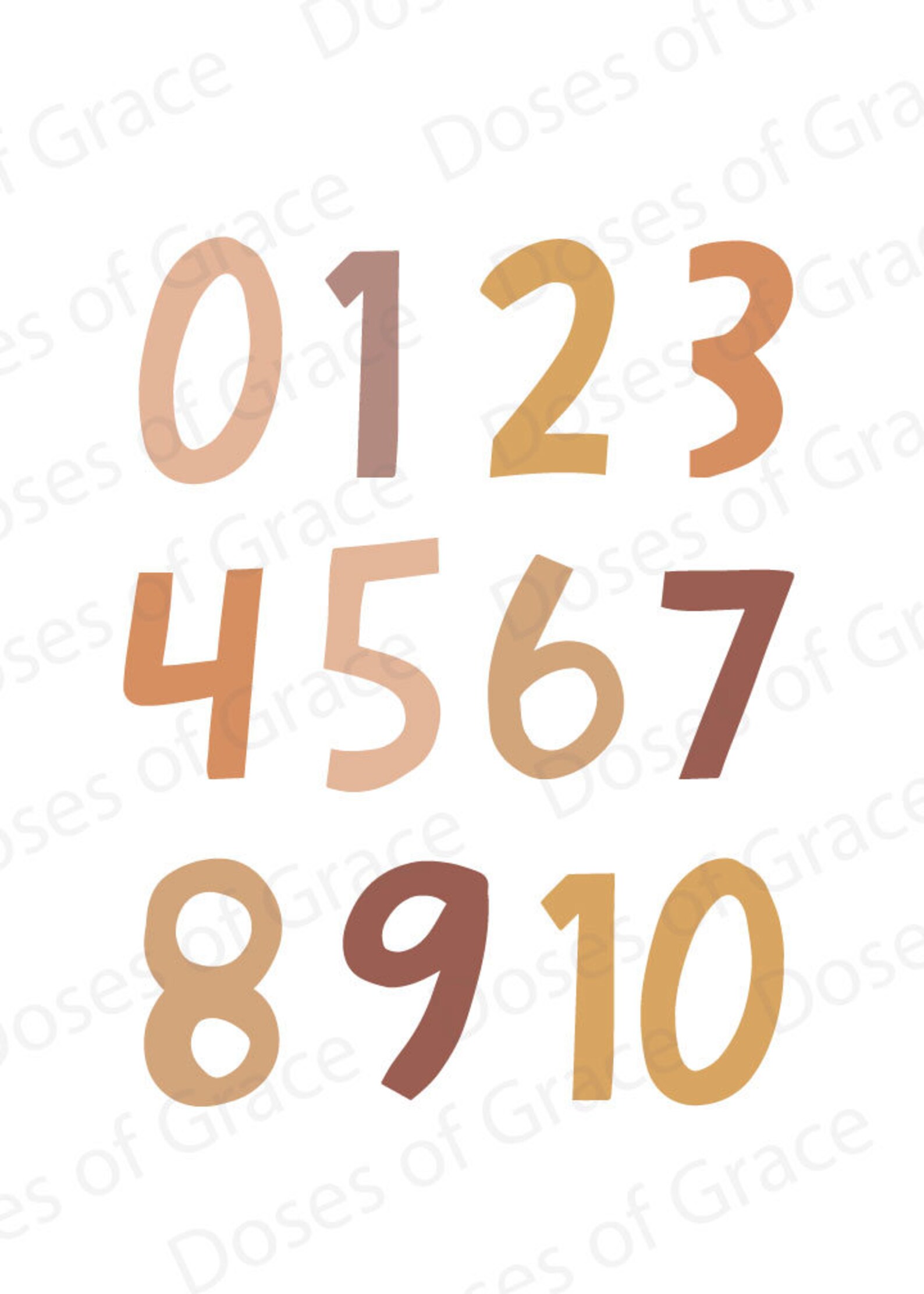 Boho Nursery Number Poster Number Nursery Art Boho Nursery | Etsy