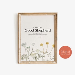 I Am the Good Shepherd Printable, the I AM Statements of Jesus, John 10 ...