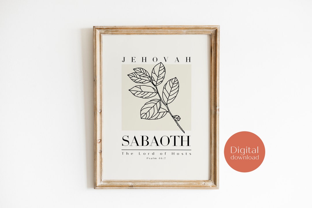Jehovah Sabaoth the Lord of Hosts Printable Psalm 46:7 - Etsy