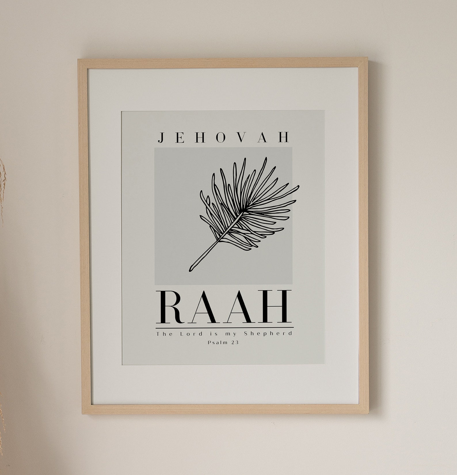 Jehovah Raah Printable Psalm 23 the Lord is My Shepherd | Etsy