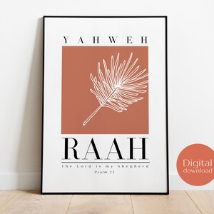Set of 3 Yahweh Hebrew Names of God Downloadable, Yahweh Nissi Raah ...