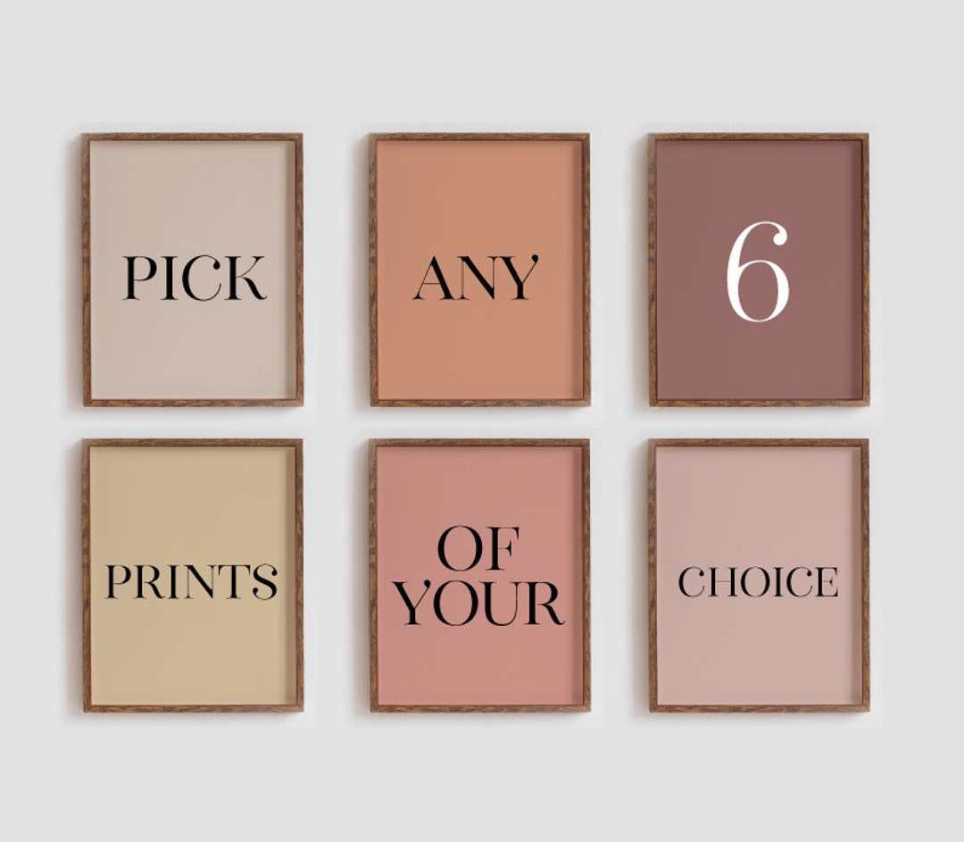 Pick Any 6 Prints, Pick Your Own 6 Prints, Wall Bundle Sale Prints ...