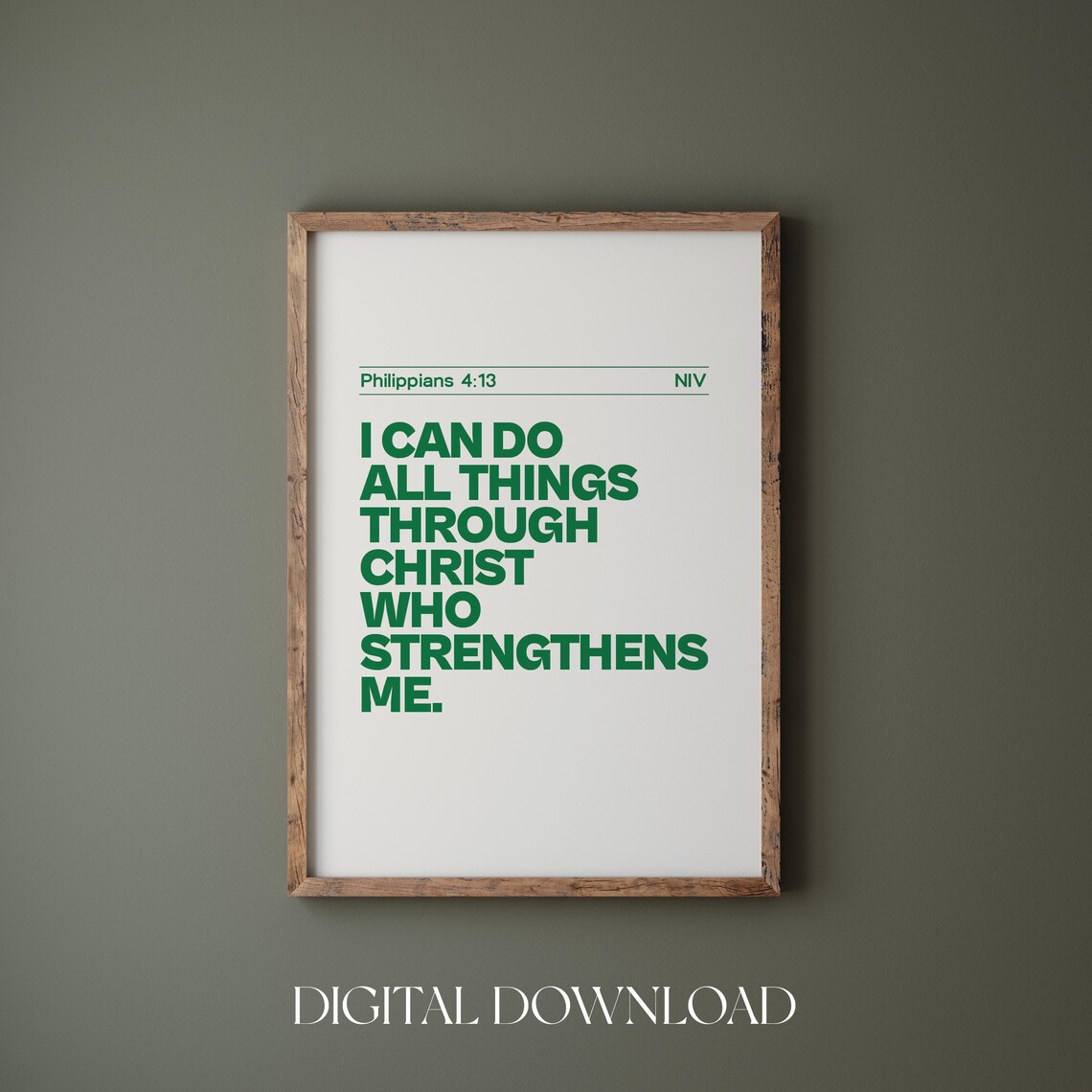 Philippians 4:13 Printable Wall Art – I Can Do All Things Bible Verse ...