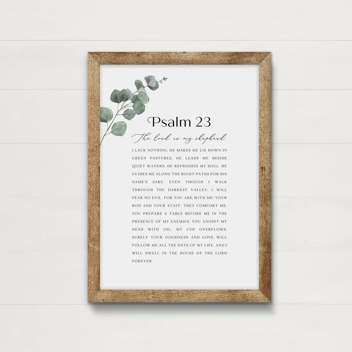Psalm 23 The Lord Is My Shepherd printable Minimalist bible | Etsy