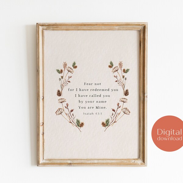 Isaiah 43 I Have Called You by Name Wall Art - Etsy
