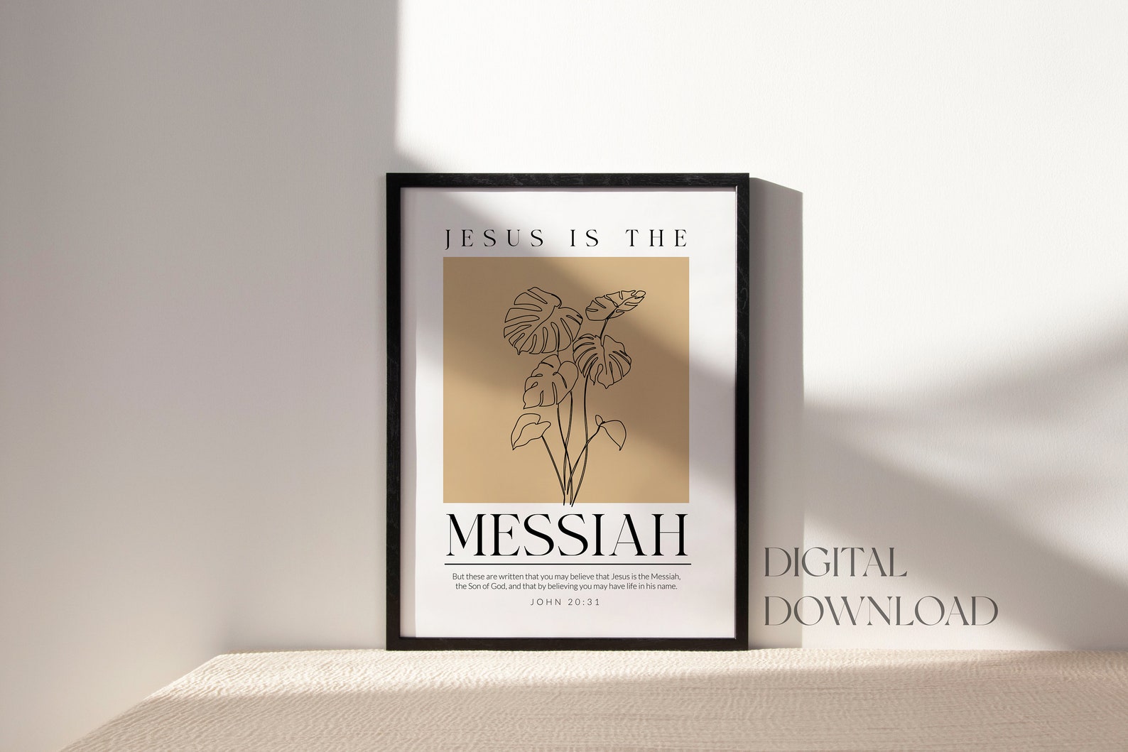 Jesus is the Messiah Print, John 20:31, Christian Wall Art (digital ...