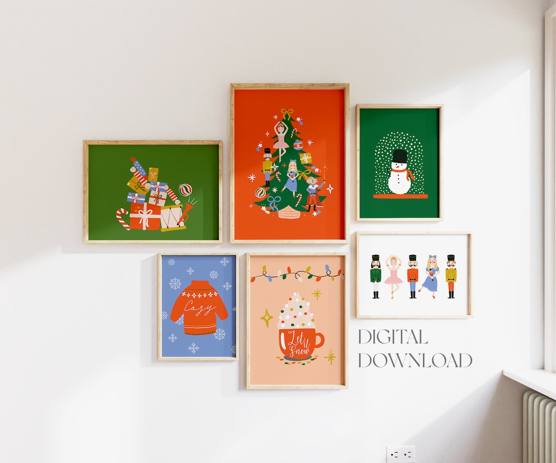 Christmas Nutcracker Wall Bundle Set of 9 Printable, Digital Download ...