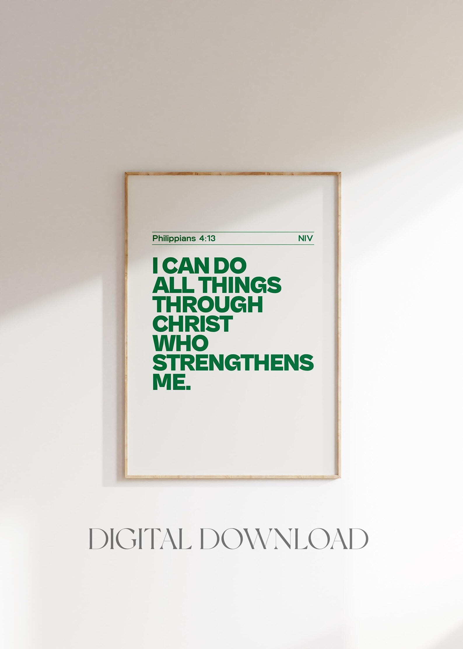 Philippians 4:13 Printable Wall Art – I Can Do All Things Bible Verse ...