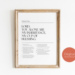 Psalm 16 Downloadable Wall Art, Christian Wall Art Printable ...