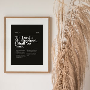 Psalm 23 Downloadable Wall Art, the Lord is My Shepherd Printable ...