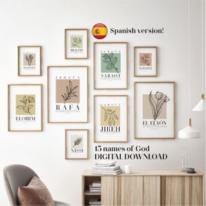 Spanish Version 15 Names of God Digital Download, Jehova Jireh Rafa ...