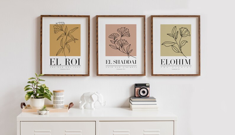 Hebrew Names of God Set of 15 Bundle Downloadable, Jehovah Jireh Rapha ...