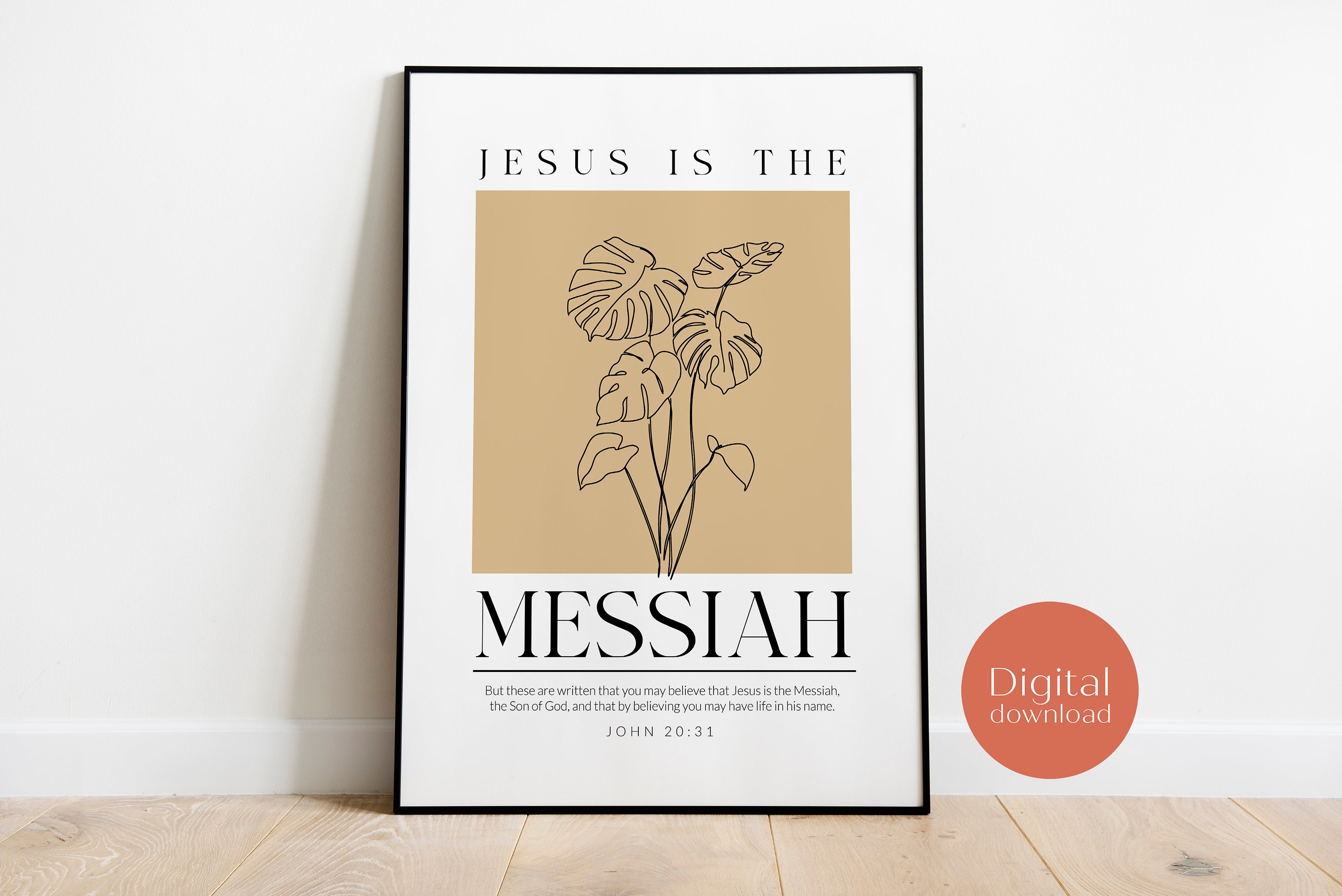 Jesus is the Messiah Print, John 20:31, Christian Wall Art (digital ...