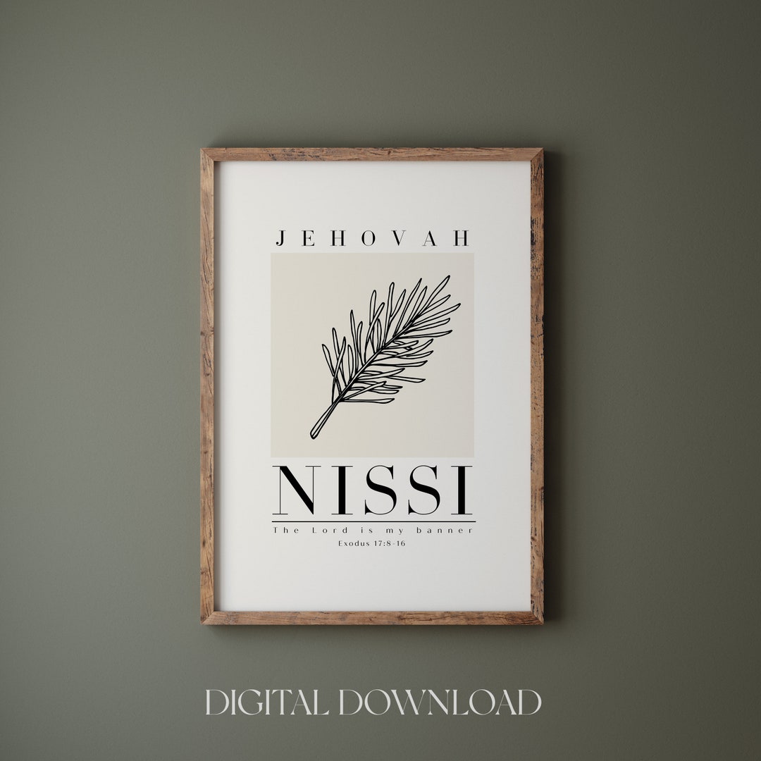 Jehovah Nissi Printable, Exodus 17:8-16, the Lord is My Banner, Bible ...