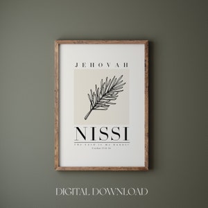 Jehovah Nissi Printable, Exodus 17:8-16, the Lord is My Banner, Bible ...