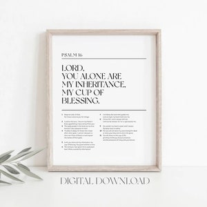Psalm 16 Downloadable Wall Art, Christian Wall Art Printable ...
