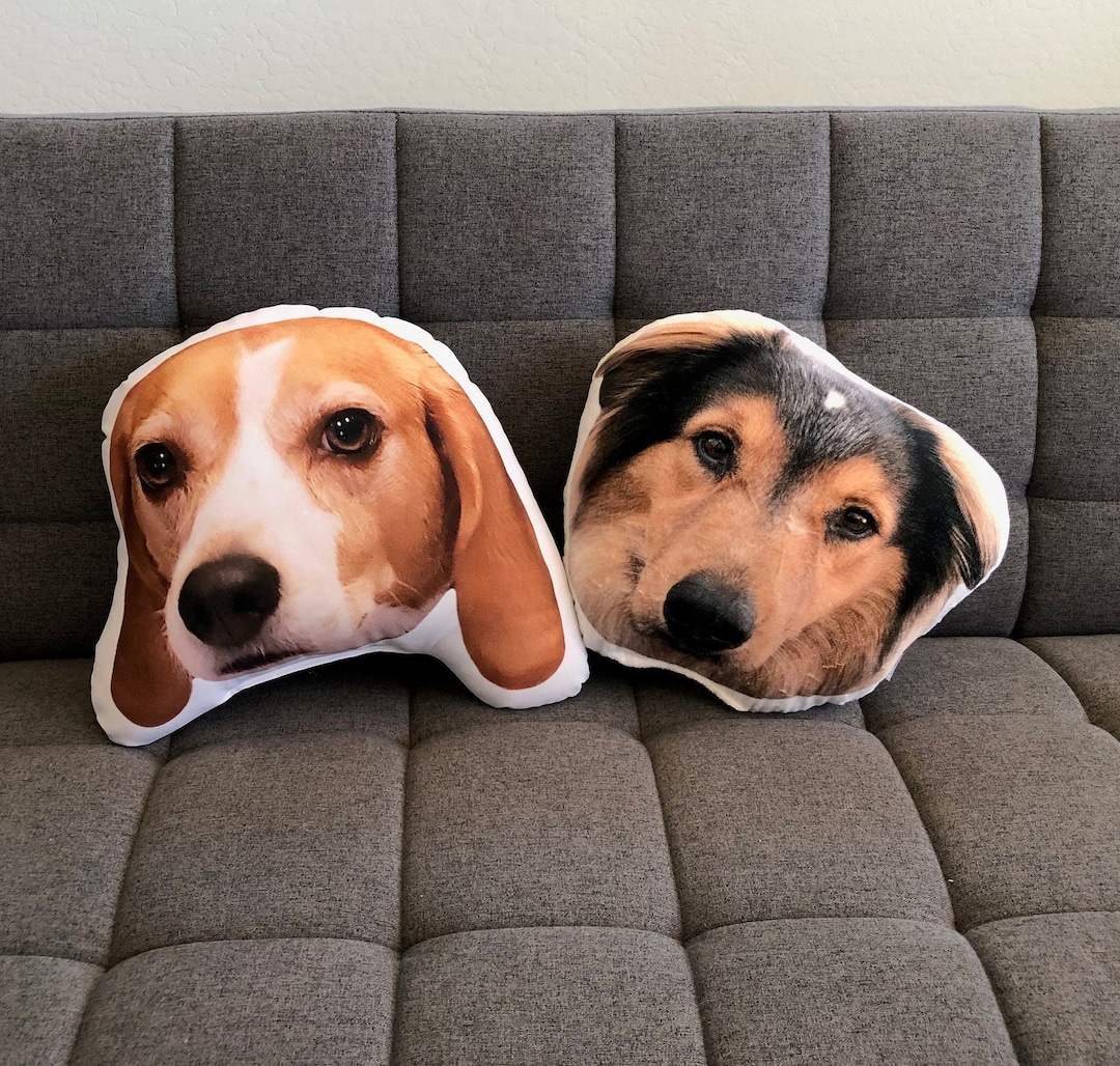 Custom Dog Face Pillow: USA Made Memorial Keepsake, Dog Cat Photo ...