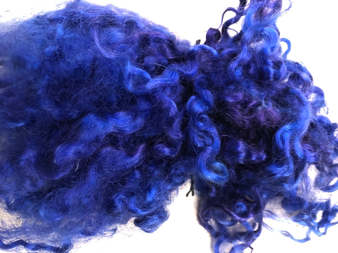 Locks, 8-12" Wensleydale Mixed Blue Violet Extra Long Locks, Spinning ...