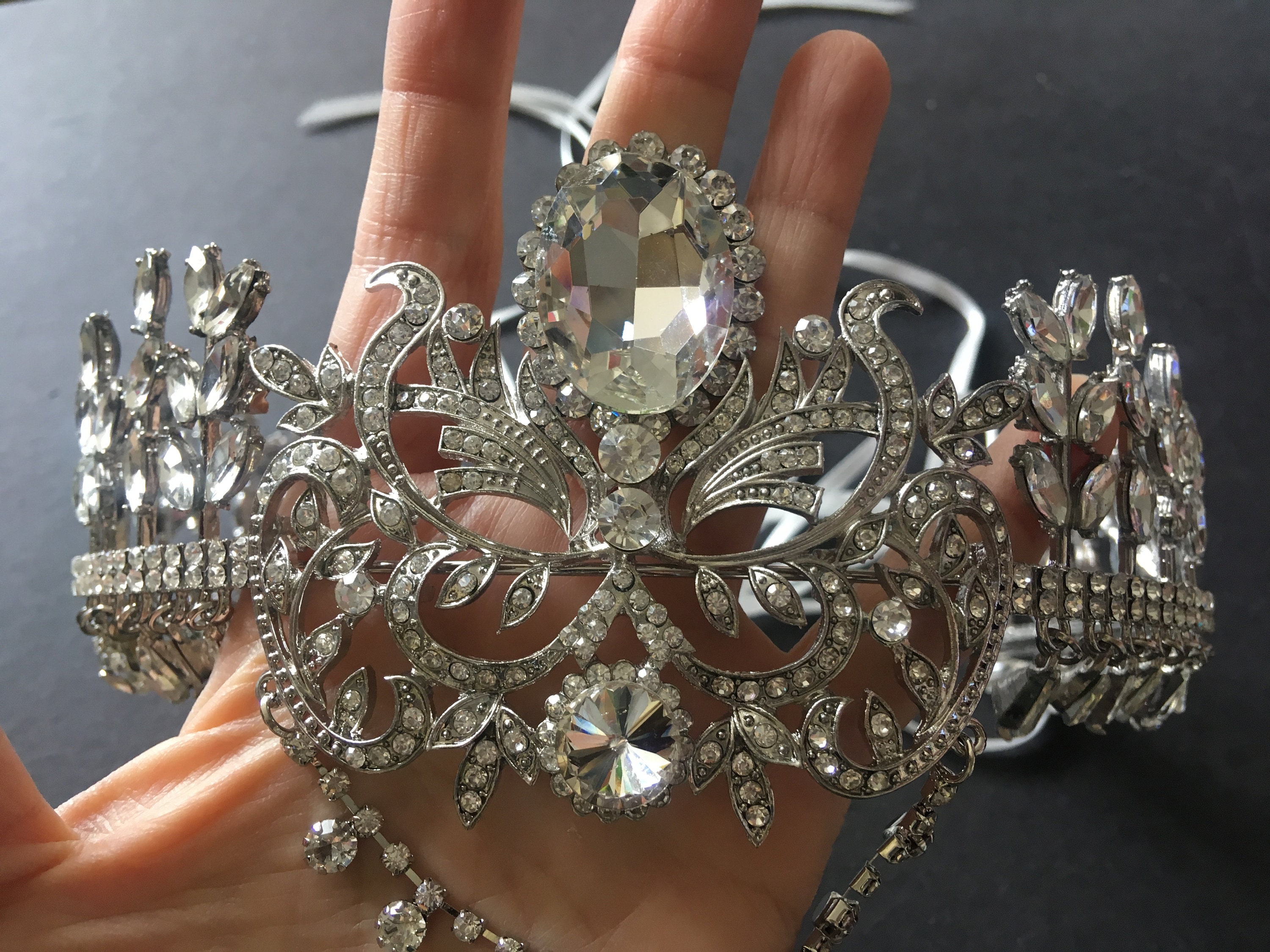 Victorian Princess Crown Diadem Wedding Bridal Crown Silver - Etsy UK