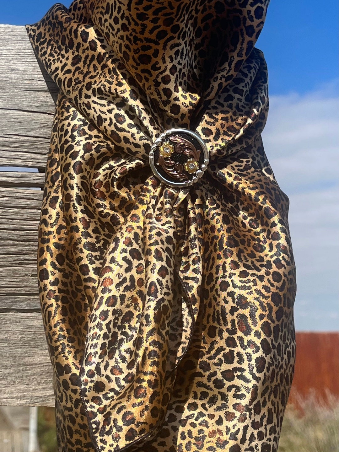 Animal Print Wild Rag Women Cowgirl Western Scarf - Etsy