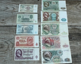 Vintage Soviet Banknotes / Paper Money Set of 5 ...1961 | Etsy