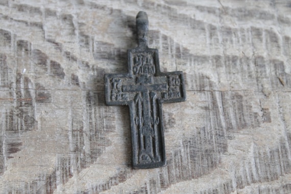 Antique Bronze Cross Pendant: Medieval Artifact, Arch… - Gem