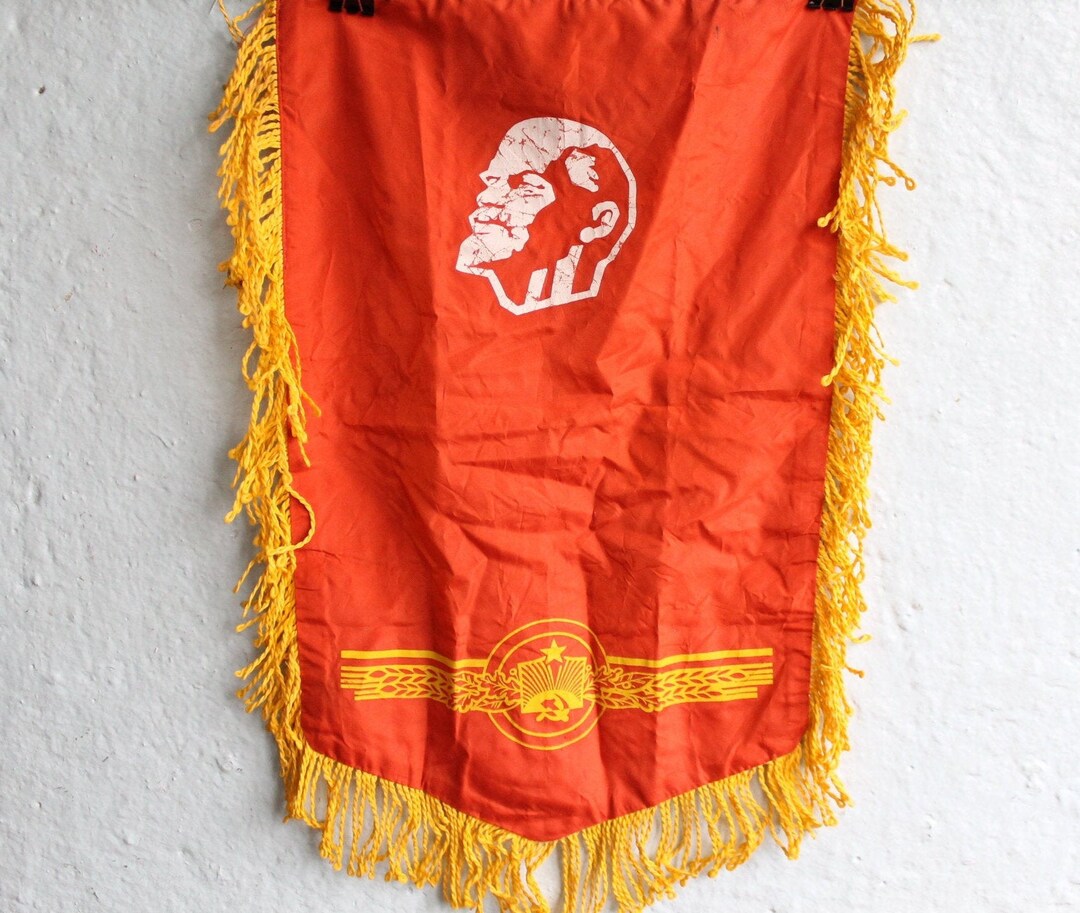 Vintage Soviet Flag, Pennant Soviet Symbol, Lenin Communism Flag ...