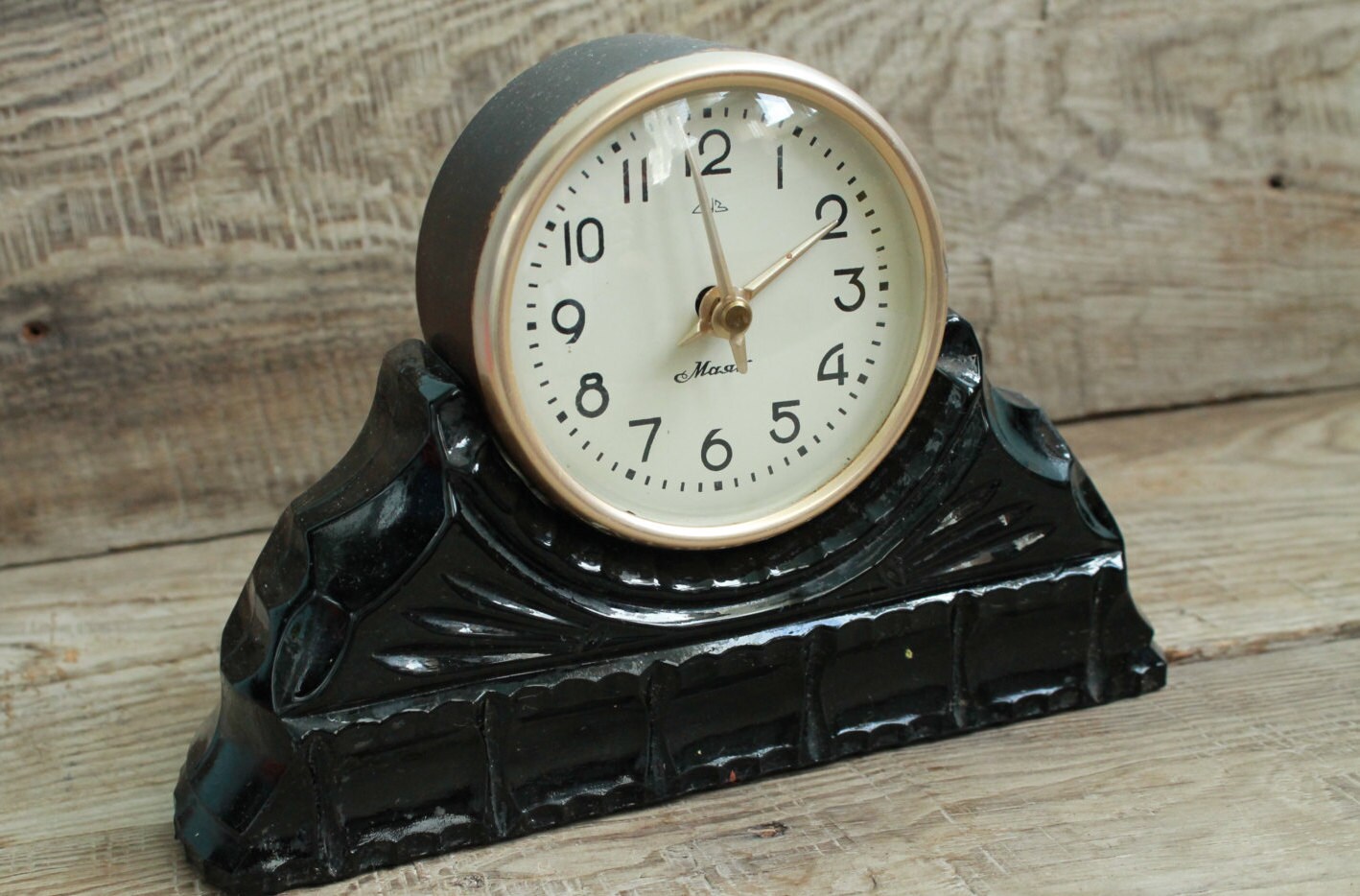 Old soviet clock retro mantle mechanical clock 1970s Home Décor Home ...