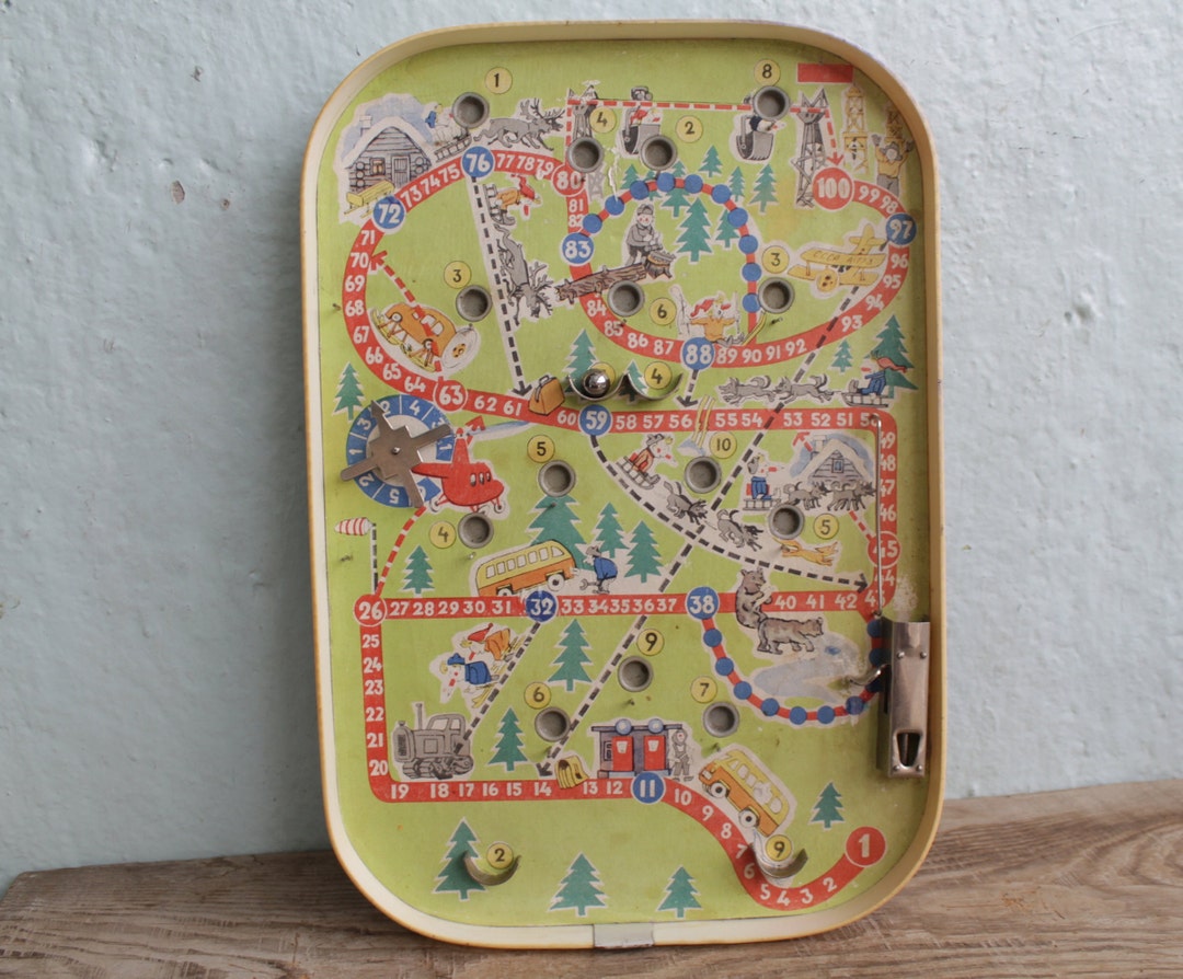 Vintage Pinball Game Board 15 " (375 Mm), Vintage Pinball Journey Game ...