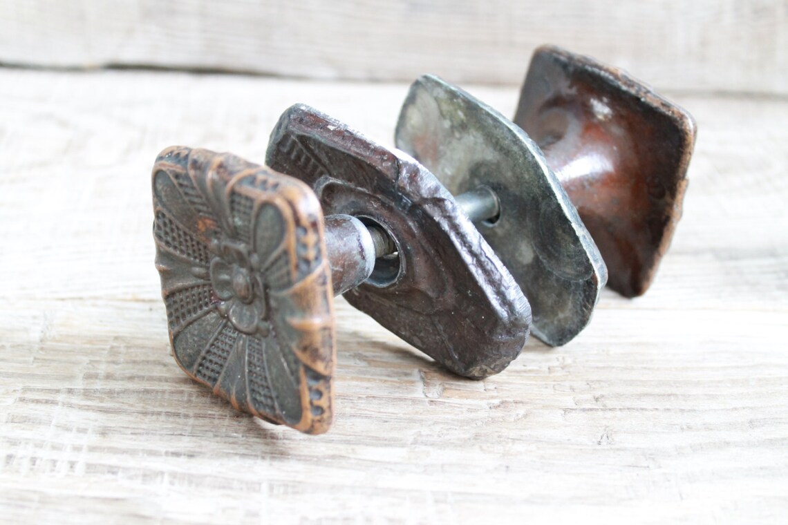 Vintage Retro door knobs Door knob rustic Metal door knobs | Etsy