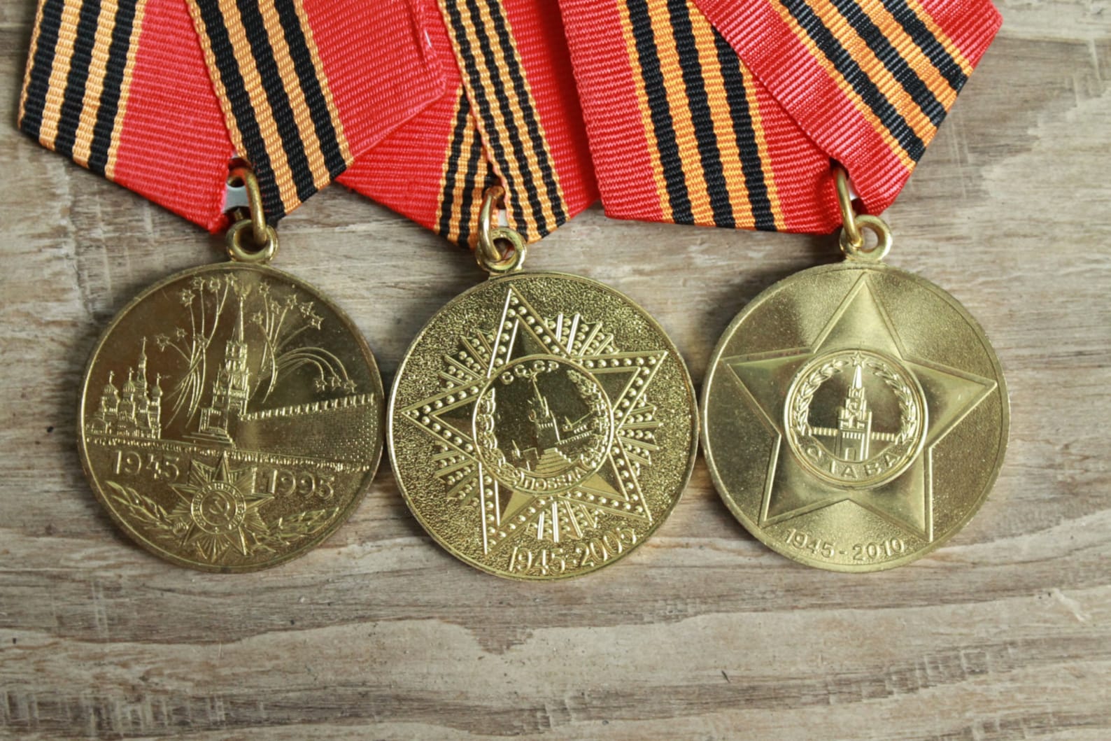 Medals ... Set of 3 Soviet Military Medals: 50 60 & 65 Years | Etsy