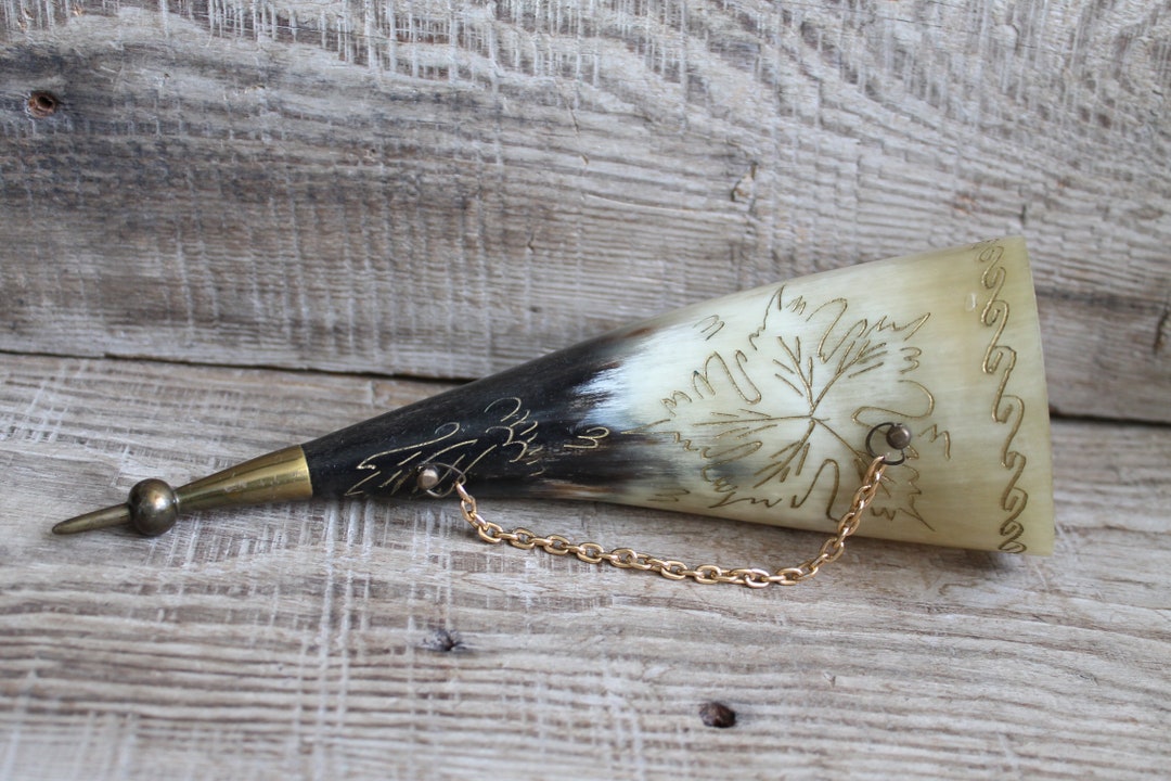 Viking Drinking Horn Cup, Wall Hanging Drinking Horn, Hunting Horn ...