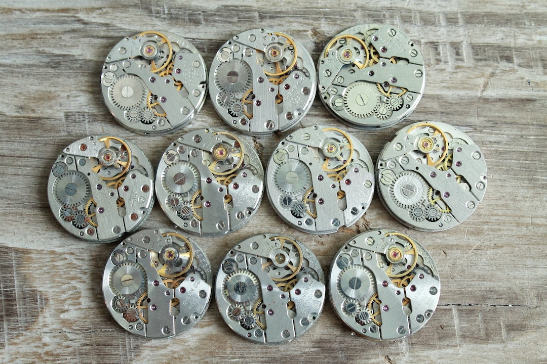 Set of 10 Vintage Watch Movements: Steampunk Jewelry Supplies (0.8 ...