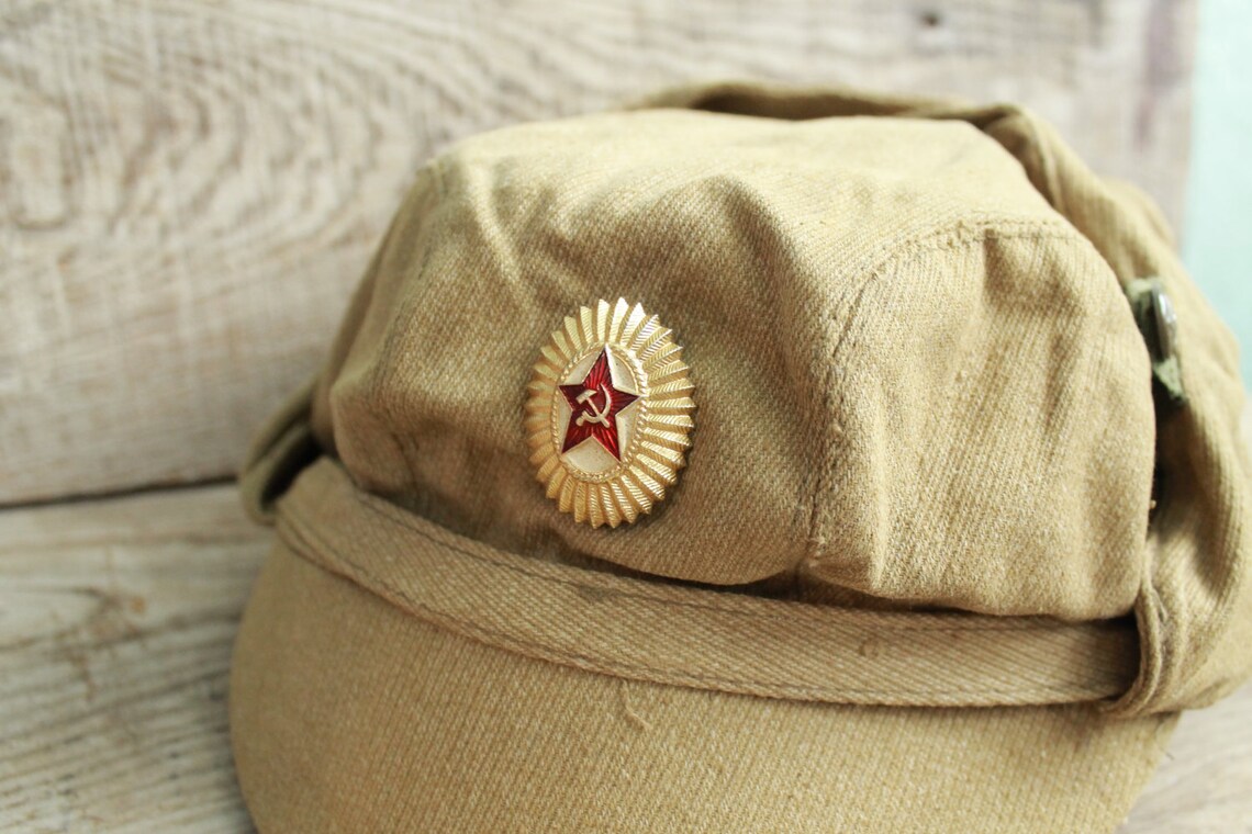 Vintage Soviet Army Soldier's Forage-cap, Military Hat Cap ... Soldier ...