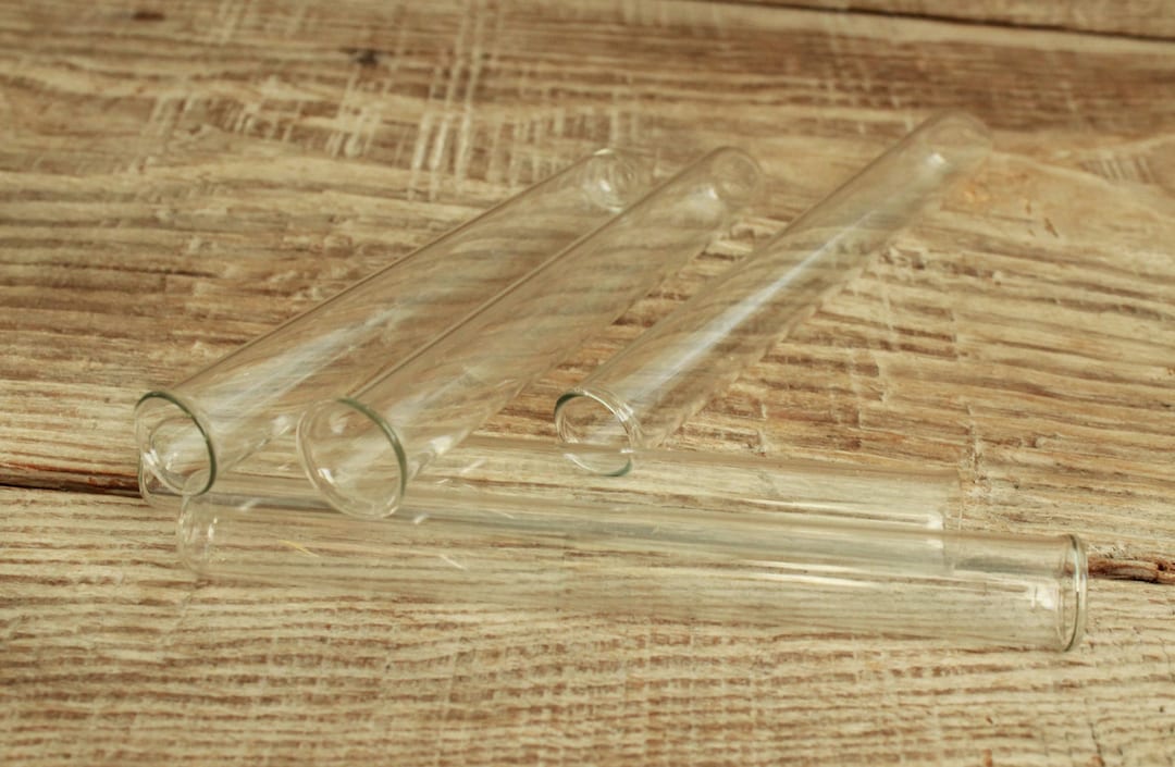 Set of 5 Glass Test Tubes / Vintage Laboratory Instruments / Glass ...