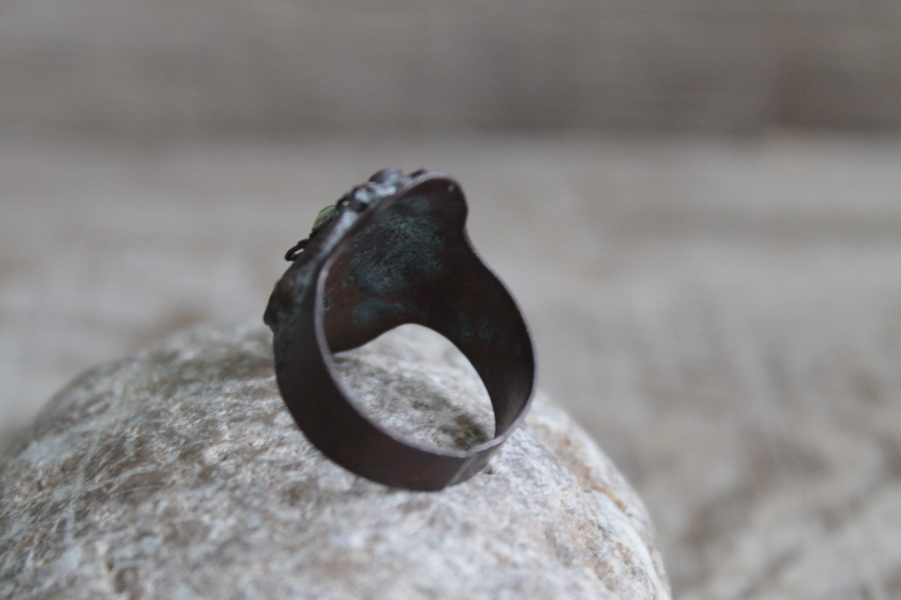 Antiker Ring mit 3 Steinen 175mm 75 N Schmuck | Etsy