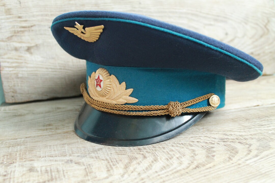 Army Military Visor Officer Cap Vintage Soviet Army Cap With - Etsy