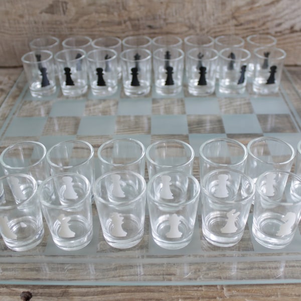 Glass Chess Set - Etsy