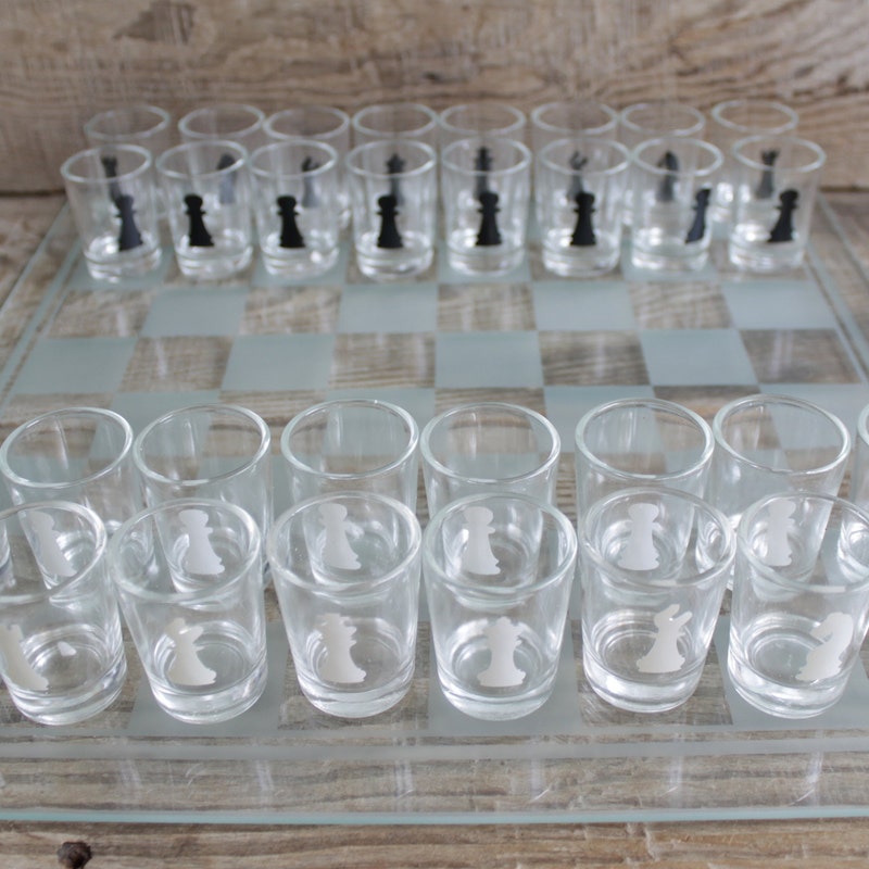 Glass Chess Set - Etsy