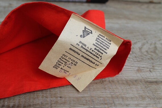 Vintage Soviet Pioneer Field Cap, Red Scouts Peaked C… - Gem