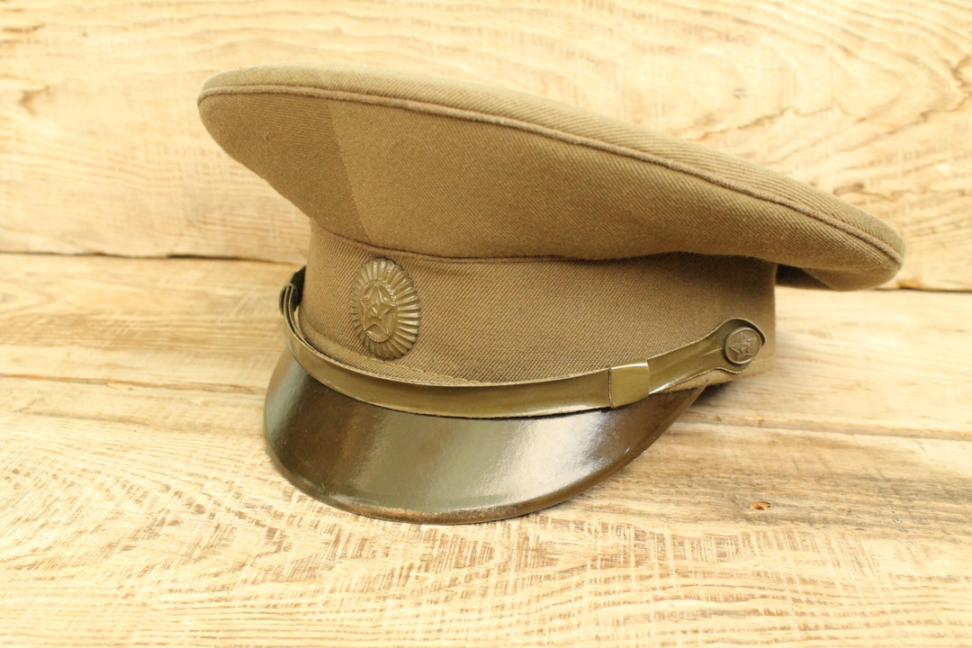 Military Visor Army Visor Cap Vintage Soviet Army Cap, Soviet Officer's ...