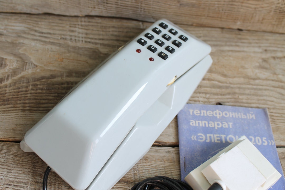 Vintage Push-button Landline Phone: Retro Decor - Etsy