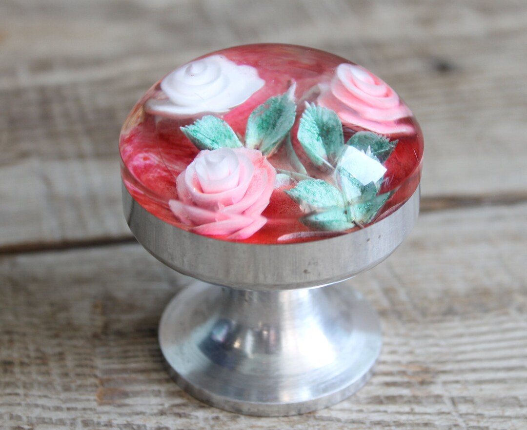 Vintage Roses Plexiglass Door Knob: Home Decor Handle - Etsy