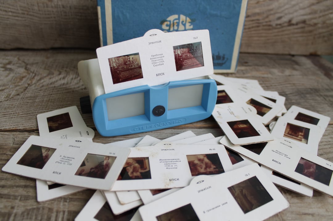 Vintage Stereoscope 3, Vintage 3D Viewer, Portable Slide Viewer, Slide ...