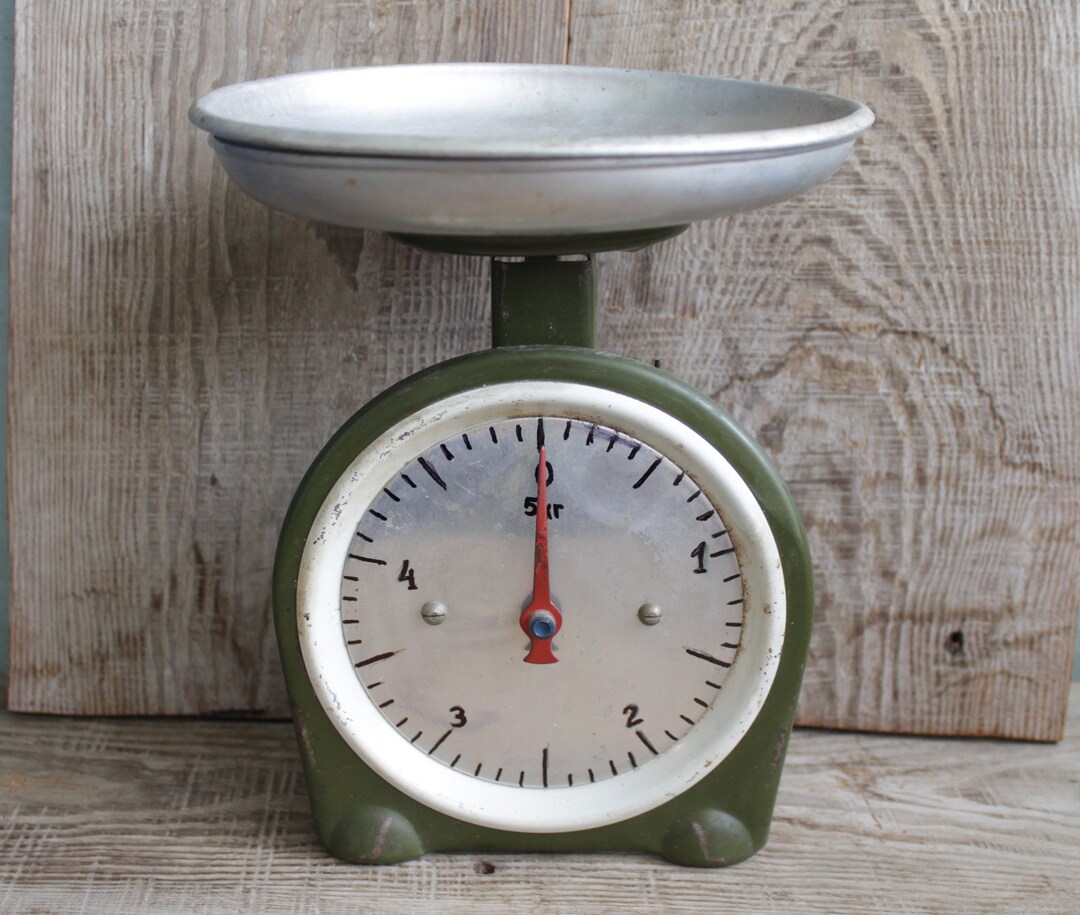 Vintage Kitchen Scale, Vintage Metal Green Scale, Pelouze Scake ...
