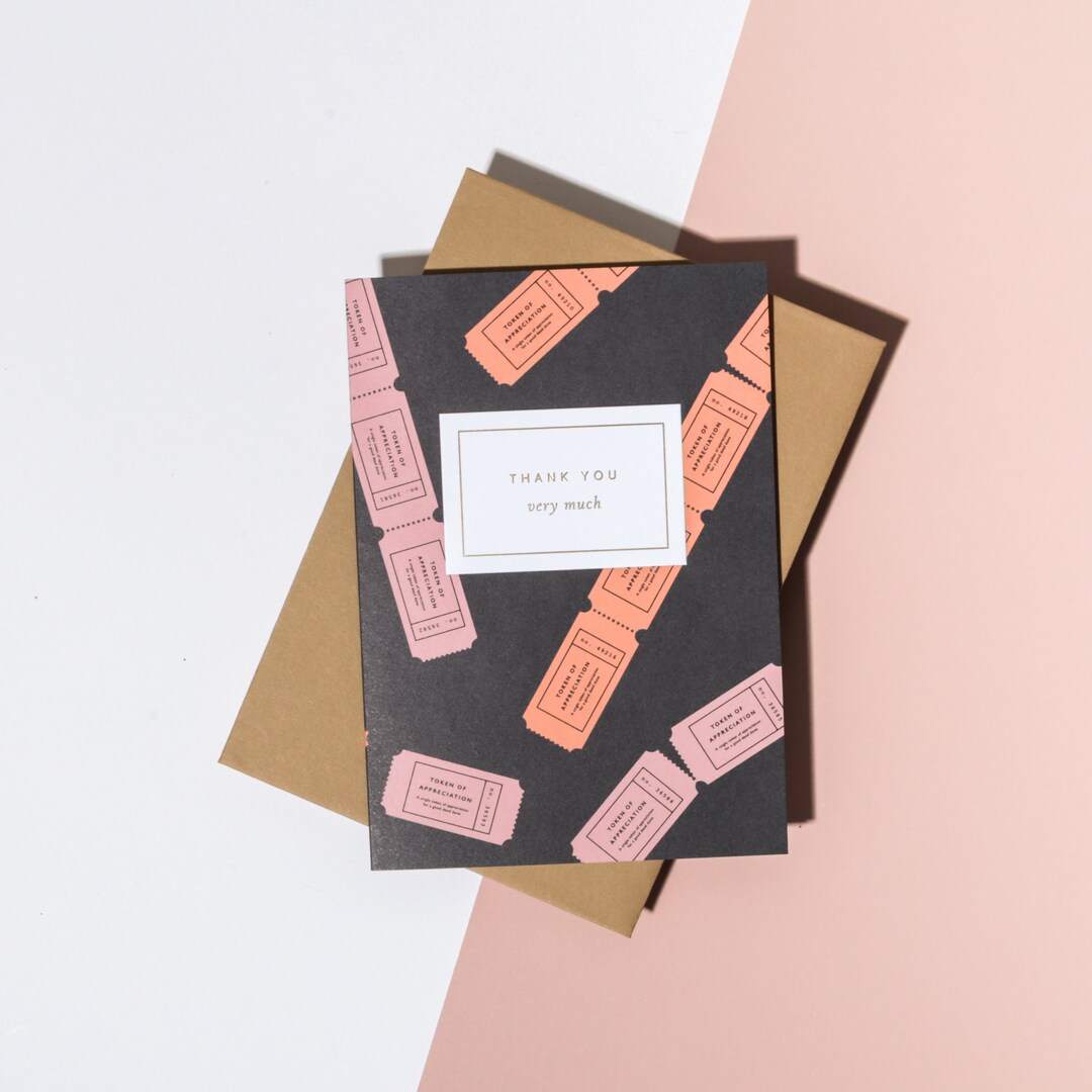 Token of Appreciation Card | Thank You Card | Letterpress Thank You ...
