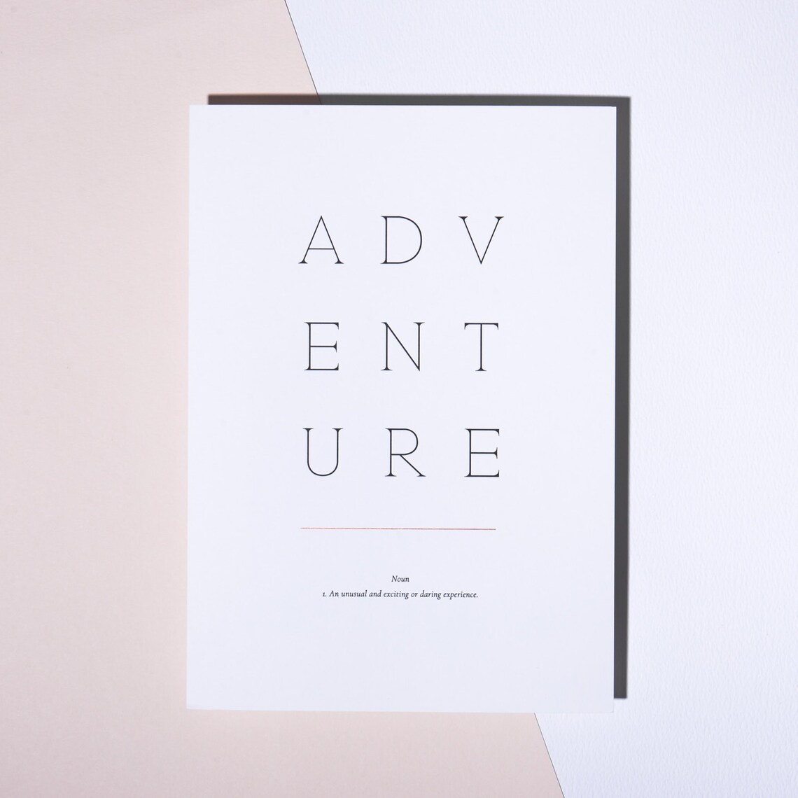 Adventure Letterpress Print Art Print A4 Print Wedding | Etsy
