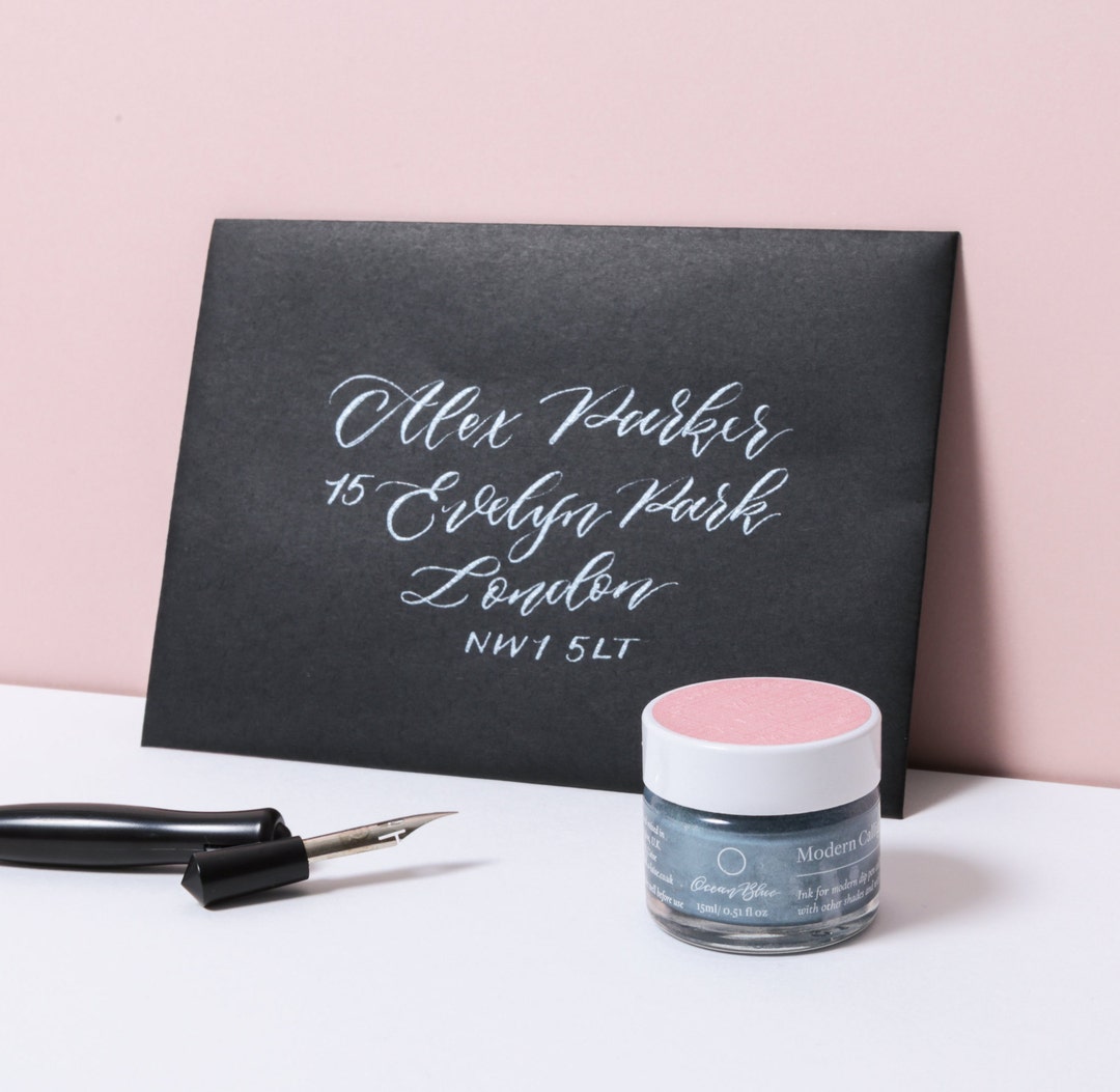 Ocean Blue Calligraphy Ink | Shimmery Handmade Calligraphy Ink | Modern ...