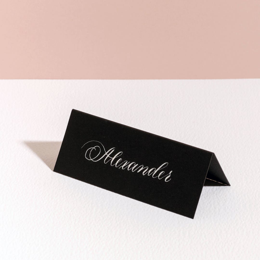 Classic Calligraphy Place Card - First Name - Etsy