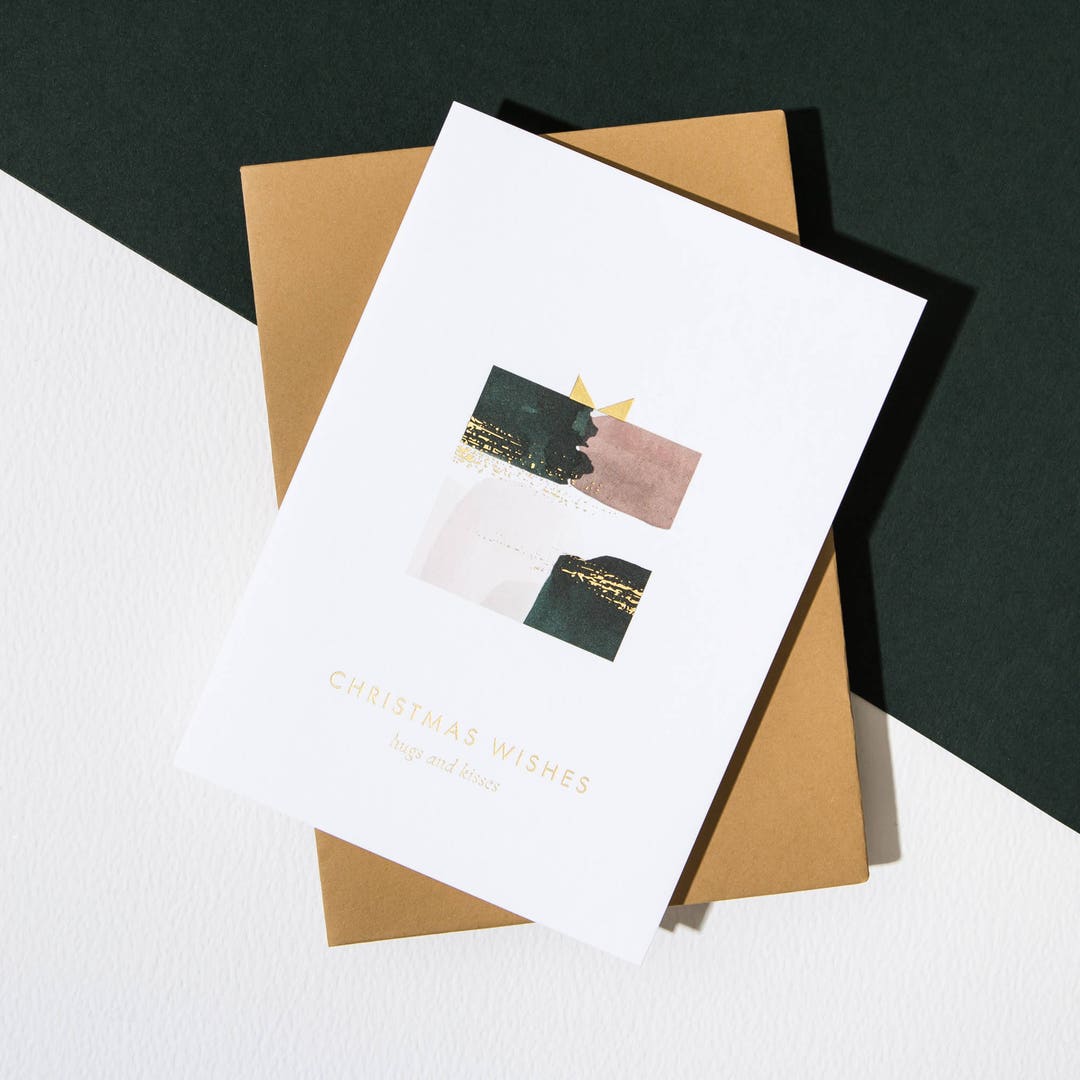 Christmas Wishes Card, Harvest Envelope - Etsy